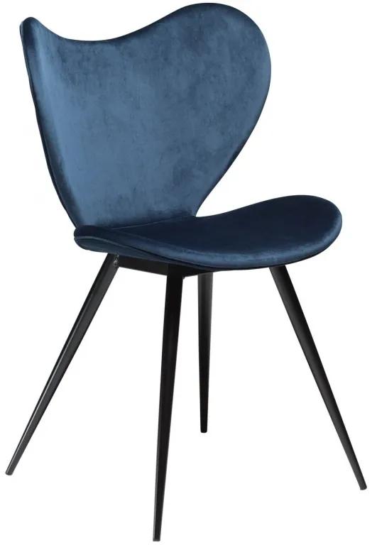 Židle DanForm Dreamer, samet, modrá