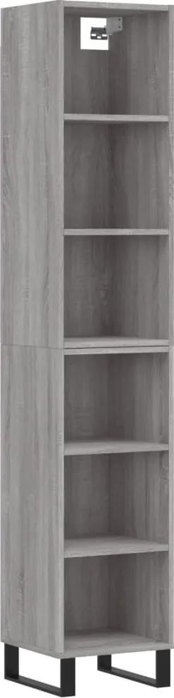 vidaXL Skříň highboard 34,5x32,5x180 cm kompozitní dřevo [3189859] Barva: Bílá