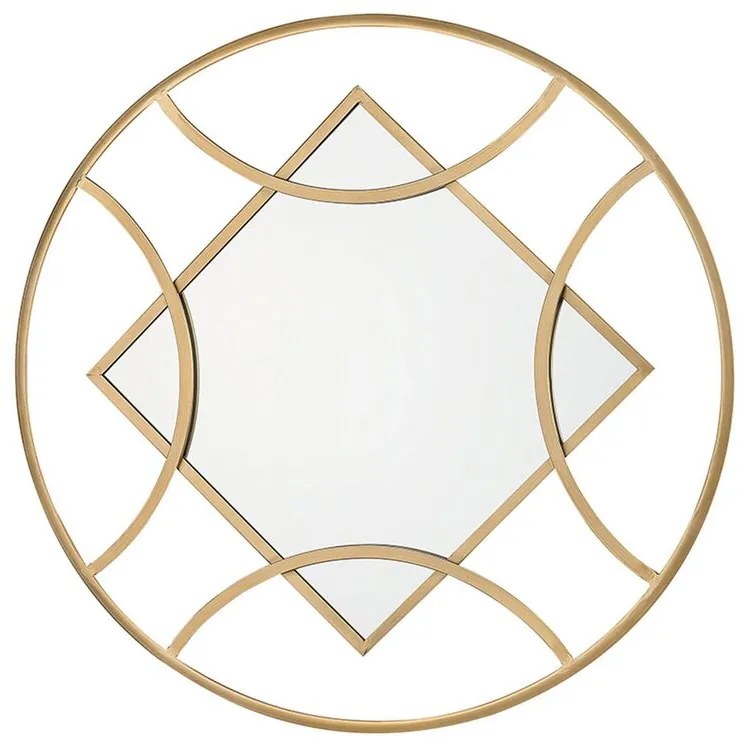 Nástěnné zrcadlo ve zlaté barvě 65 x 82 cm TANNA Beliani