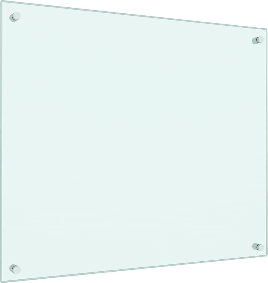 Kuchyňské panely 2 ks bílé 70 x 60 cm tvrzené sklo 3315785