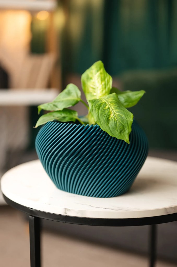 KVĚTINÁČ TORACE - S jedinečným designem, transformative teal