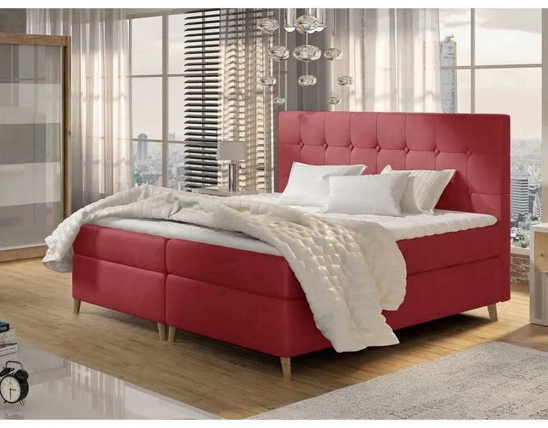 Kontinetální postel Crete, Rozměr postele: 160x200, Barva:: Magic Velvet 2217