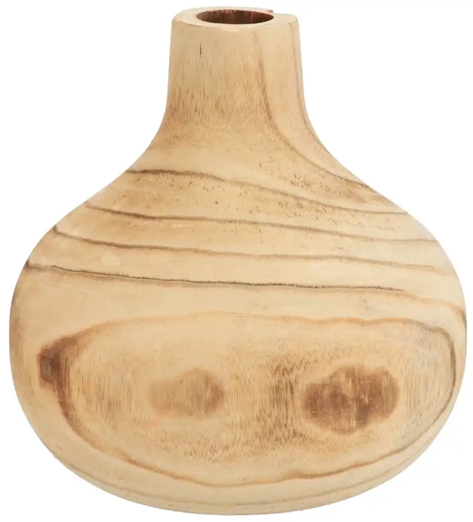 Hogewoning Dřevěná kulatá váza Ø18 cm | BIANO