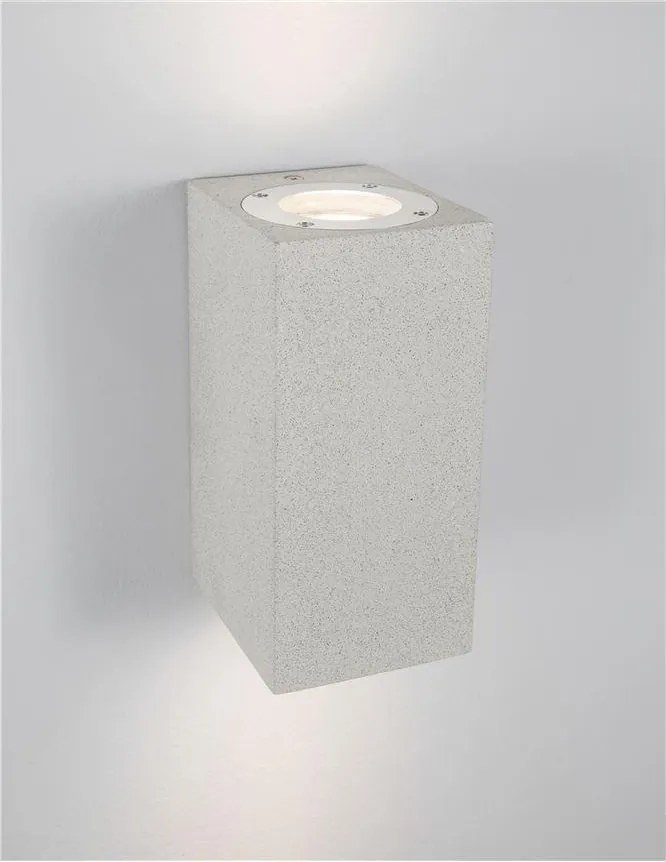 NV 9790551 Venkovní nástěnné svítidlo FUENTO bílý pískovec skleněný difuzor GU10 2x7W IP65 100-240V bez žárovky světlo nahoru a dolů - NOVA LUCE