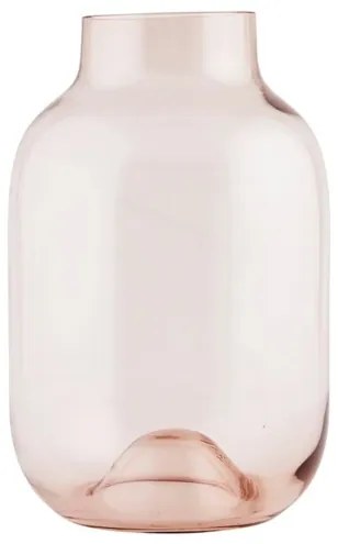 Skleněná váza SHAPED House Doctor, růžová barva, výška 25,4 cm