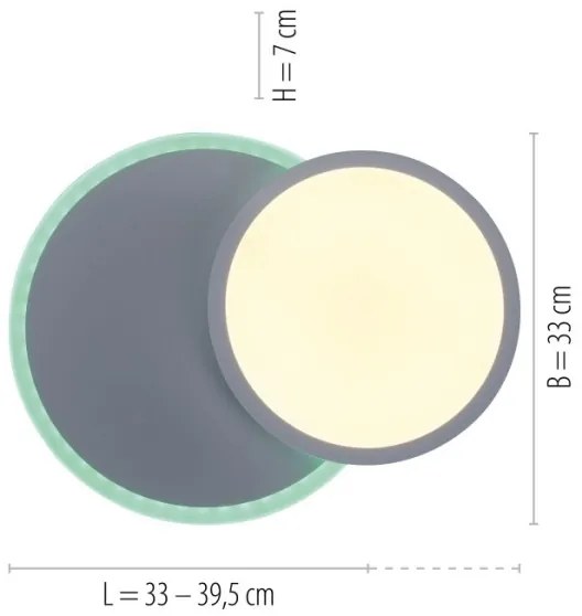 Leuchten Direkt 11662-16 - LED RGB Stmívatelné svítidlo ARENDA LED/21W/230V + DO