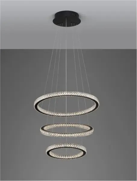 LED lustr Ginevra 51 černé