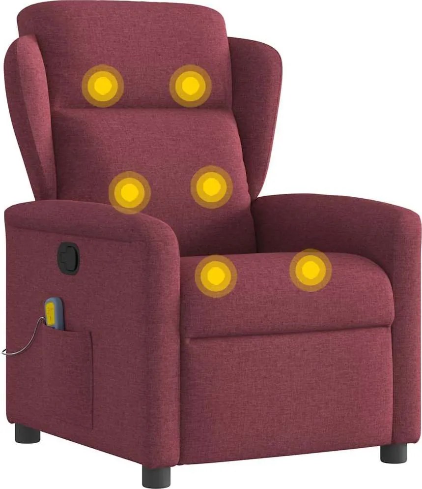 vidaXL Masážní polohovací křeslo textil [4015587] Barva: krémová