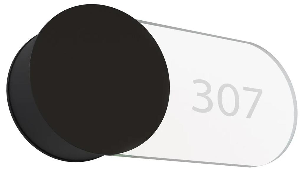 Exo 1076A-L3105B-02 nástěnná podsvícená cedule, černá, 4,5W, 3000K, 18cm