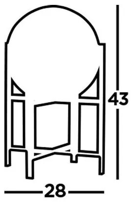 Searchlight EU1029-1SM - Stolní lampa AMSTERDAM 1xE27/60W/230V