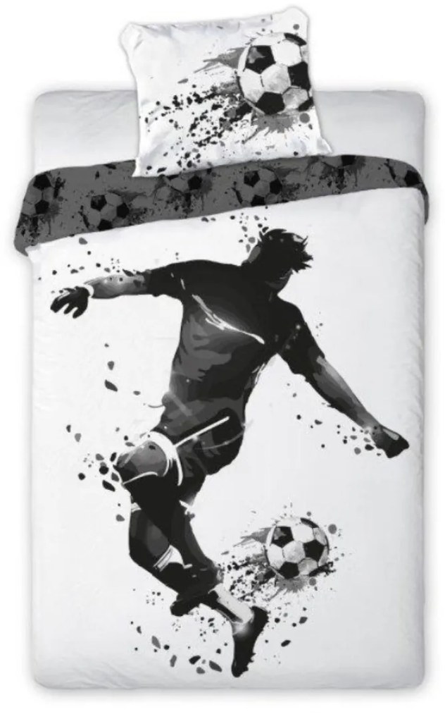 Povlečení bavlněné Deluxe 3D Fotbalista 200x140cm+90x70cm Faro