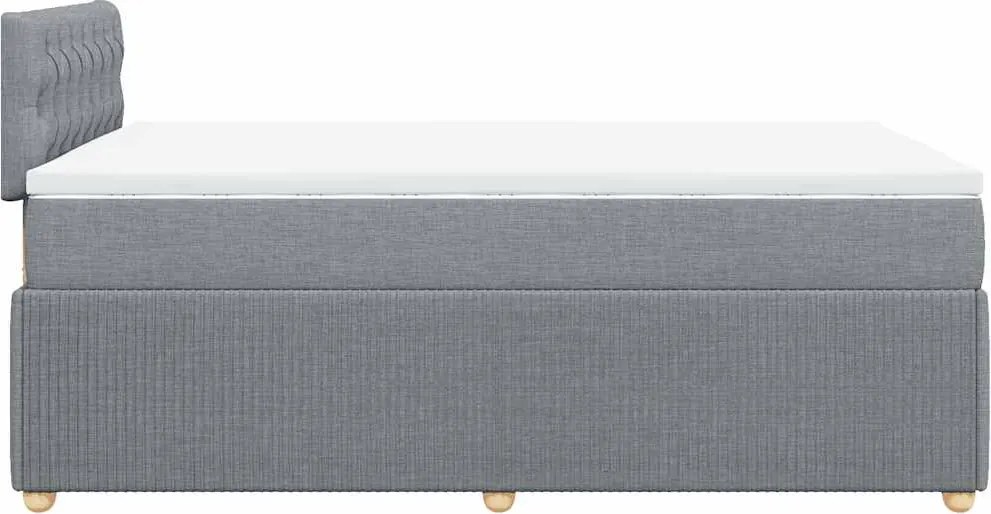 Box spring postel s matrací světle šedá 120x190 cm textil 3287402