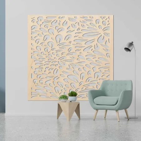 Dřevěný vyřezávaný obraz mandala – Moderní dekorace| SENTOP PR0285