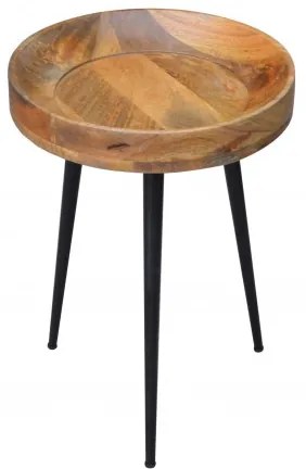 Deflee Odkládací stolek PURE 35 CM masiv mango OS39669masivní mangové dřevo, kov  35 cm x 50 cm x 35 cm