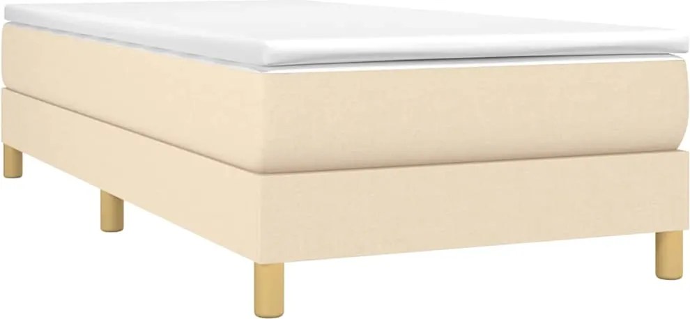 Rám postele s boxspringem krémově 80x200 cm textil 3120571