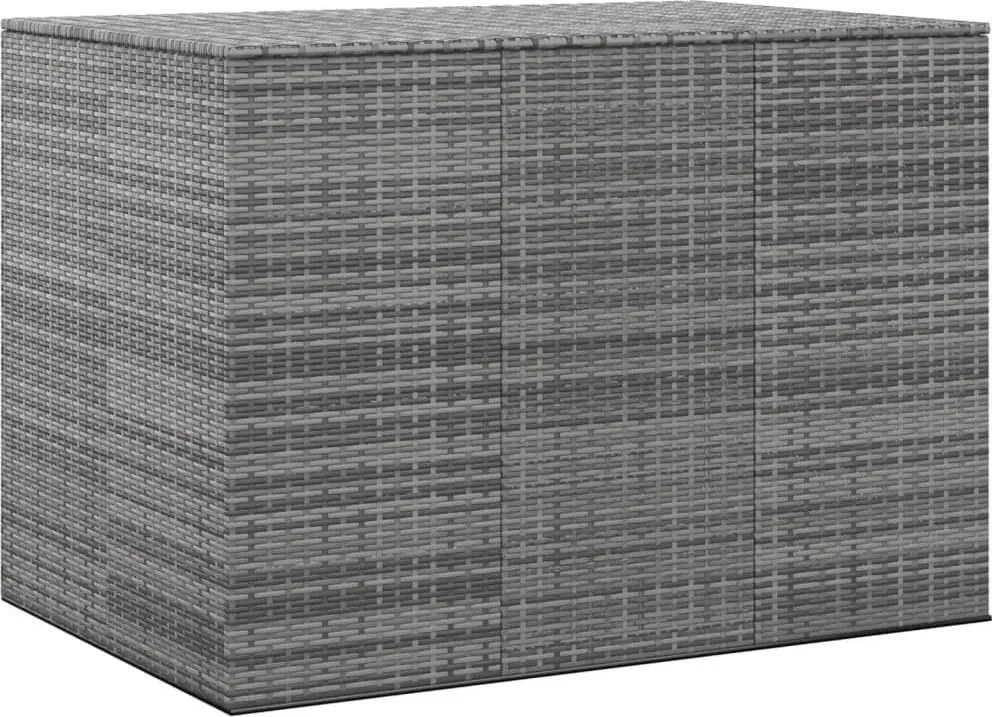 vidaXL Zahradní úložný box PE ratan 145 x 100 x 103 cm [317230] Barva: Černá