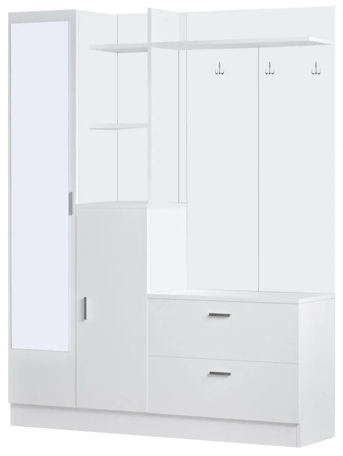 Designová předsíňová stěna Kailano bílá