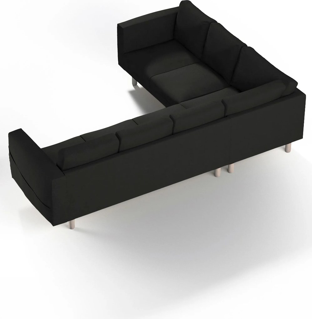 Potah na pohovku IKEA Norsborg rohová 5-místná barva černá látka pletený vzor