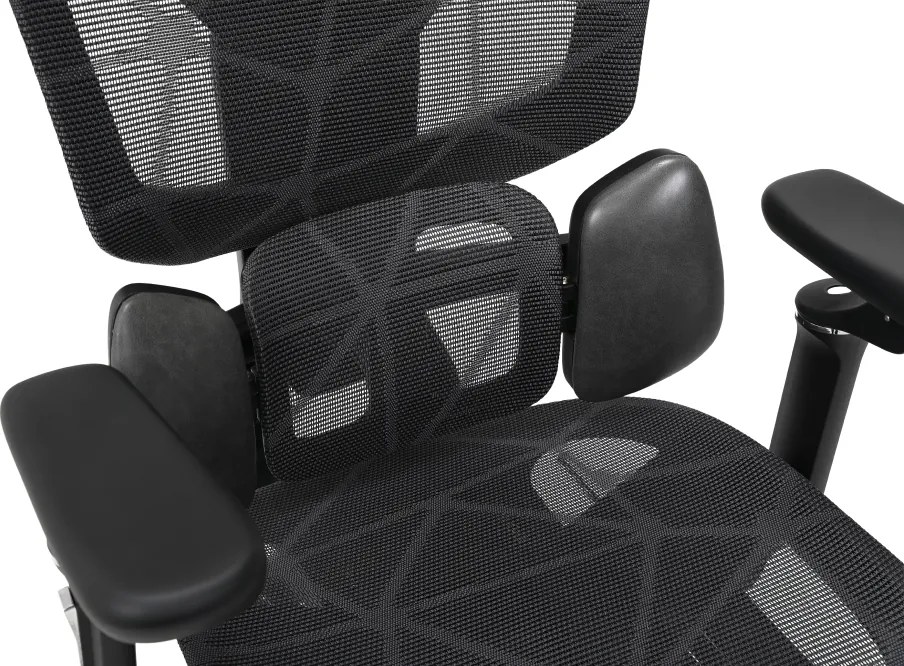 Ergonomická kancelářská židle STORM - tmavě šedá síťovina / nosnost 150 kg
