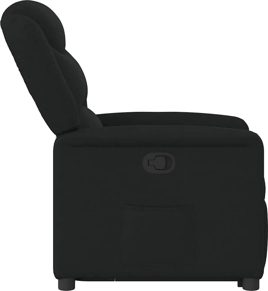 Zvedací polohovací křeslo černé textil 3303196