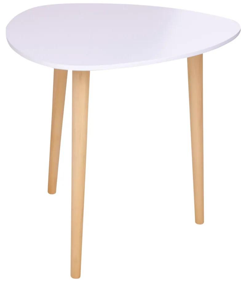 Nordic Experience Odkládací stolek Gelios bílá/přírodní 48 cm