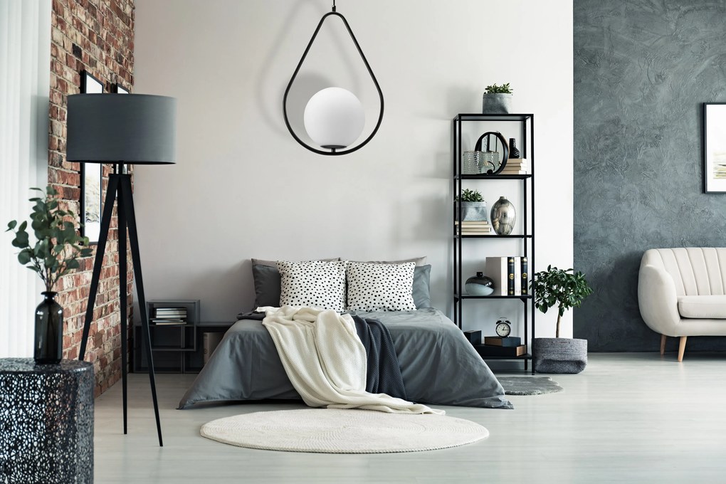 Toolight - Závěsné svítidlo 1xE27 60W APP938-1CP, černá, OSW-03208