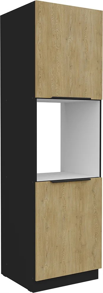 CREMONA cc | vysoká skříňka 60 DP-210 2F na vestavnou troubu | 60 cm | černá/cremona