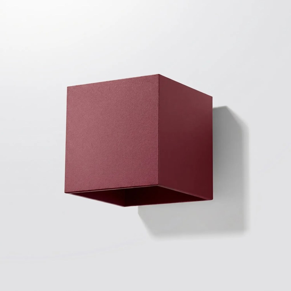 Sollux Lighting Nástěnné svítidlo QUAD 1 bordó