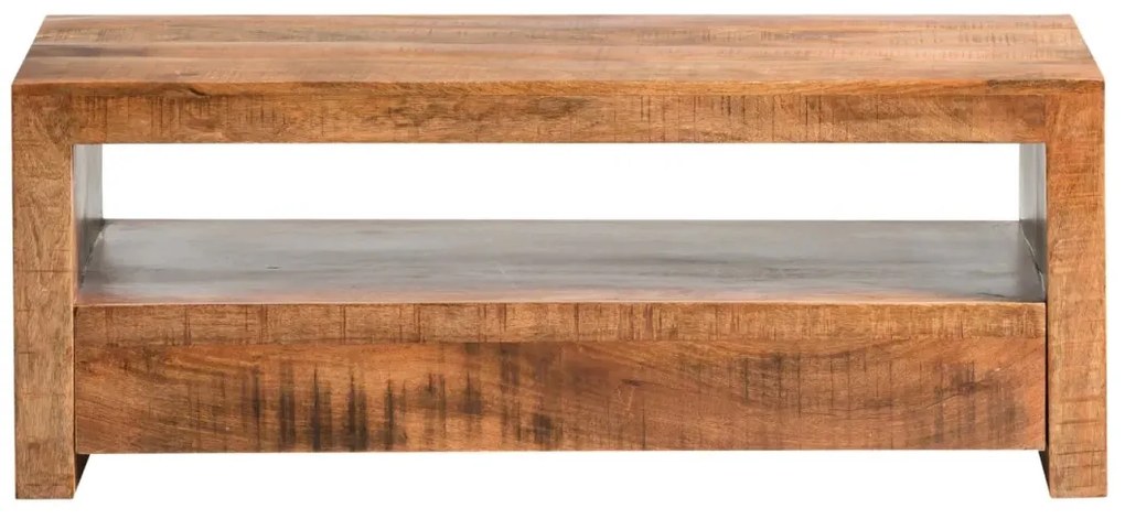 furniture-nabytek.cz - Masivní TV stolek Countryside z mangového dřeva, lakovaný, hnědý – 115×45×55 cm