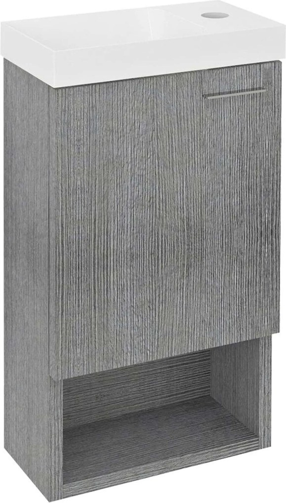 Sapho Latus - Umyvadlová skříňka XI 30x53x17 cm, 1x dvířka, dub stříbrný LT711-1111