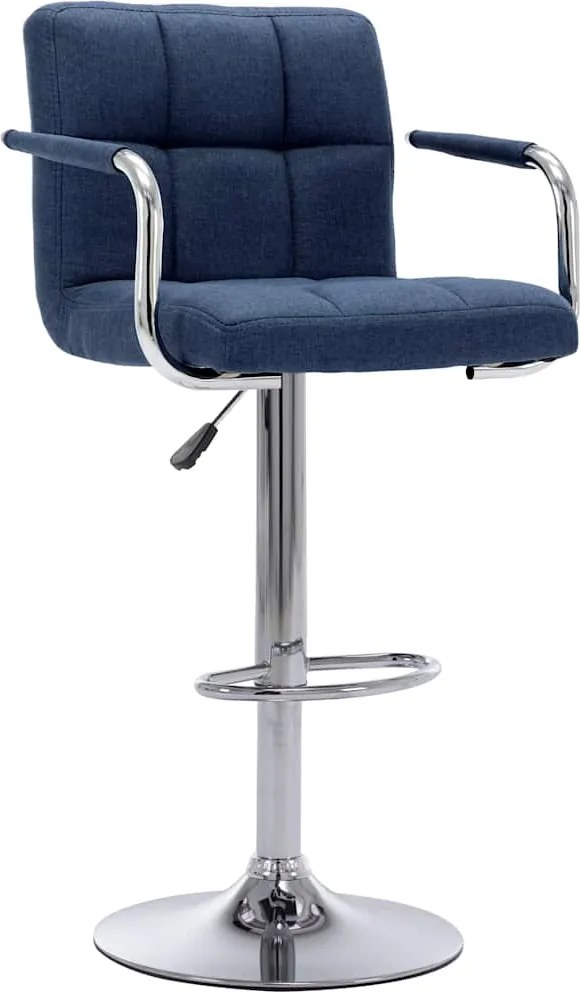 Barové židle 2 ks modré textil 283423