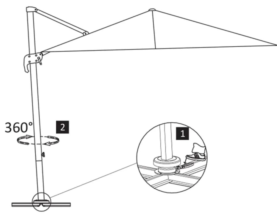 vidaXL Marketos Konzolový zahradní slunečník s hliníkovou tyčí 400 x 300 cm pískový