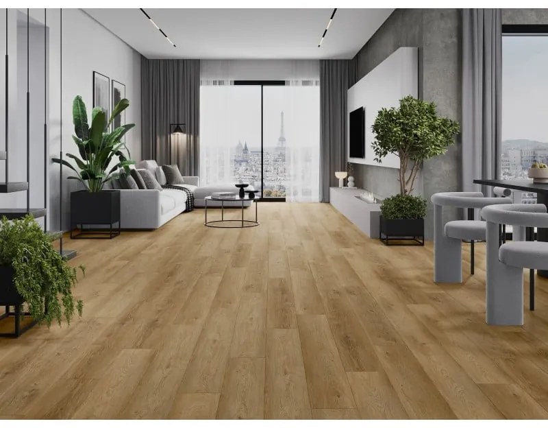 Mexen Sunset Hills, vinylová podlaha 1240x182 mm SPC 6,5 mm, IXPE 1,5 mm, 4stranná V-drážka, dub, F1037-1240-182-505-4V1-01