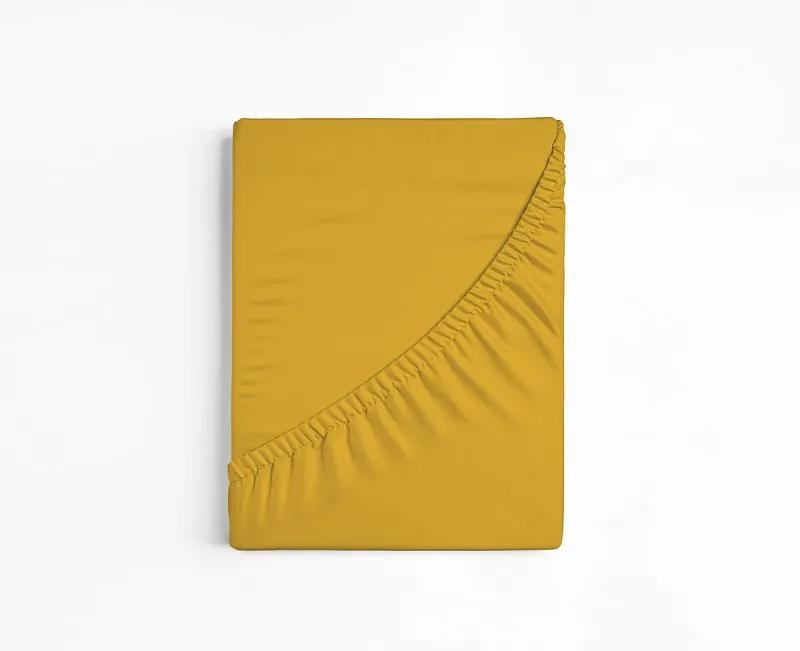 Matějovský napínací prostěradlo jersey Medově žluté na matraci: 100 x 220 cm