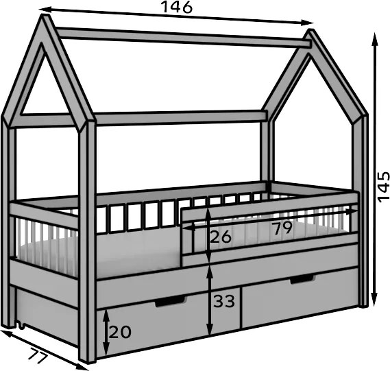 ADRK Furniture Postel Domek Galicja