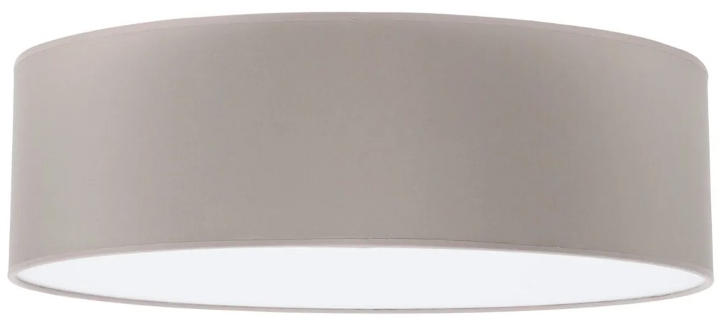 Stropní svítidlo Gaja, 1x béžové textilní stínítko, (bílé plexisklo), (fi 50cm)