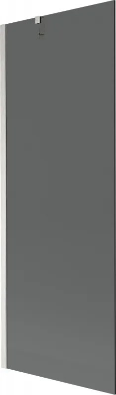 Mexen Next, 1-křídlová vanová zástěna 70 x 150 cm, 6mm šedé sklo, ocelová, 895-070-000-00-40-97