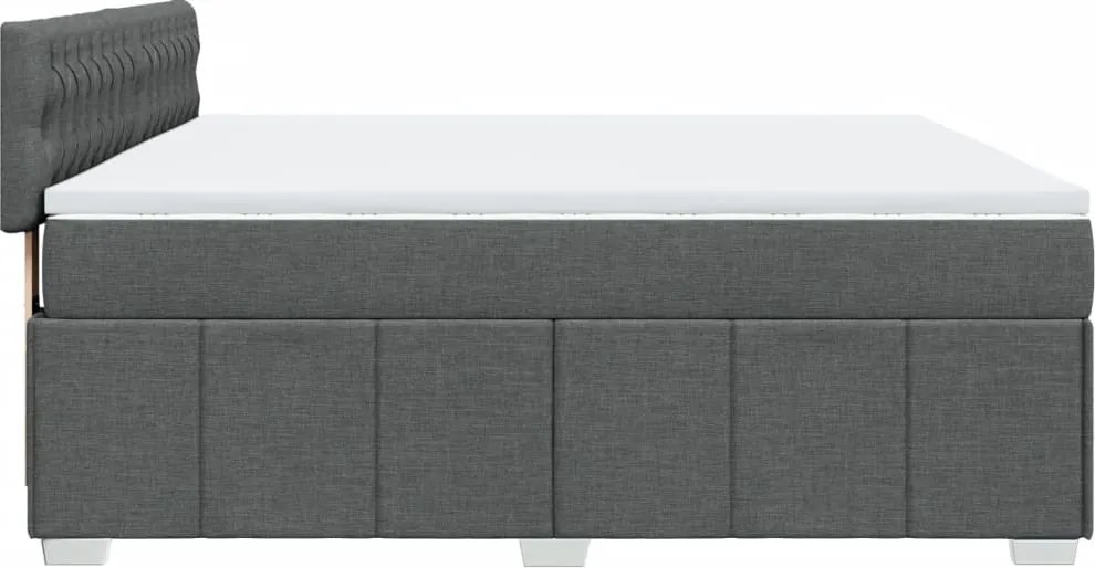 Box spring postel s matrací tmavě šedá 180x200 cm textil 3289455