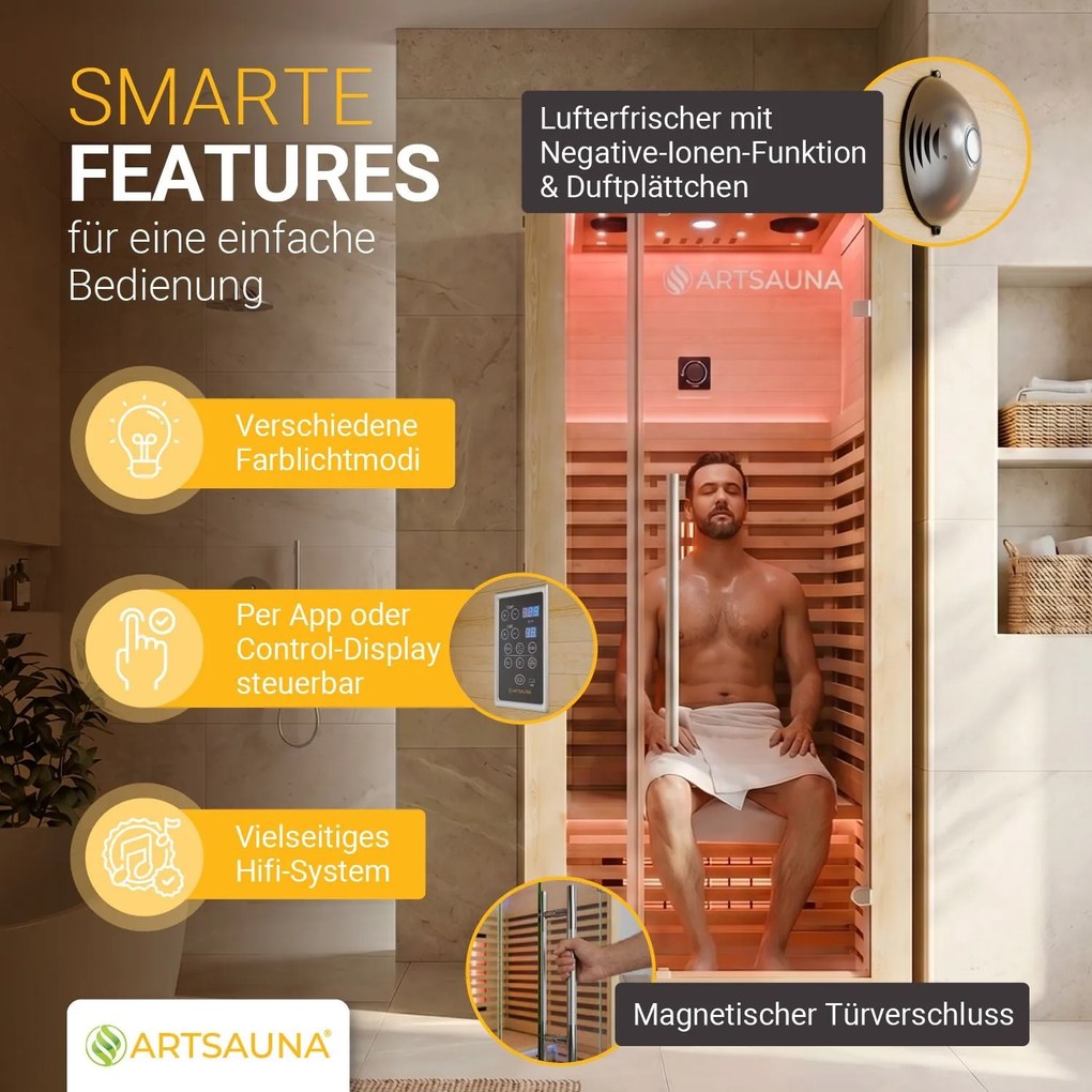 Artsauna Infrasauna Trondheim 90, přírodní