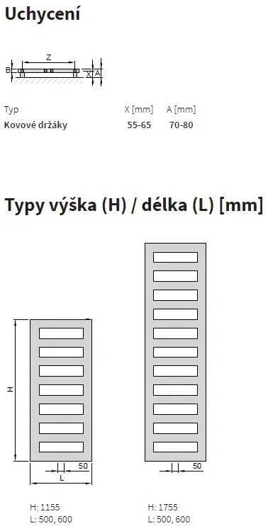 Isan Gala koupelnový radiátor 1775/600 DGAL17750600 Barva ISAN: Antické zlato - metalíza S36 (48)