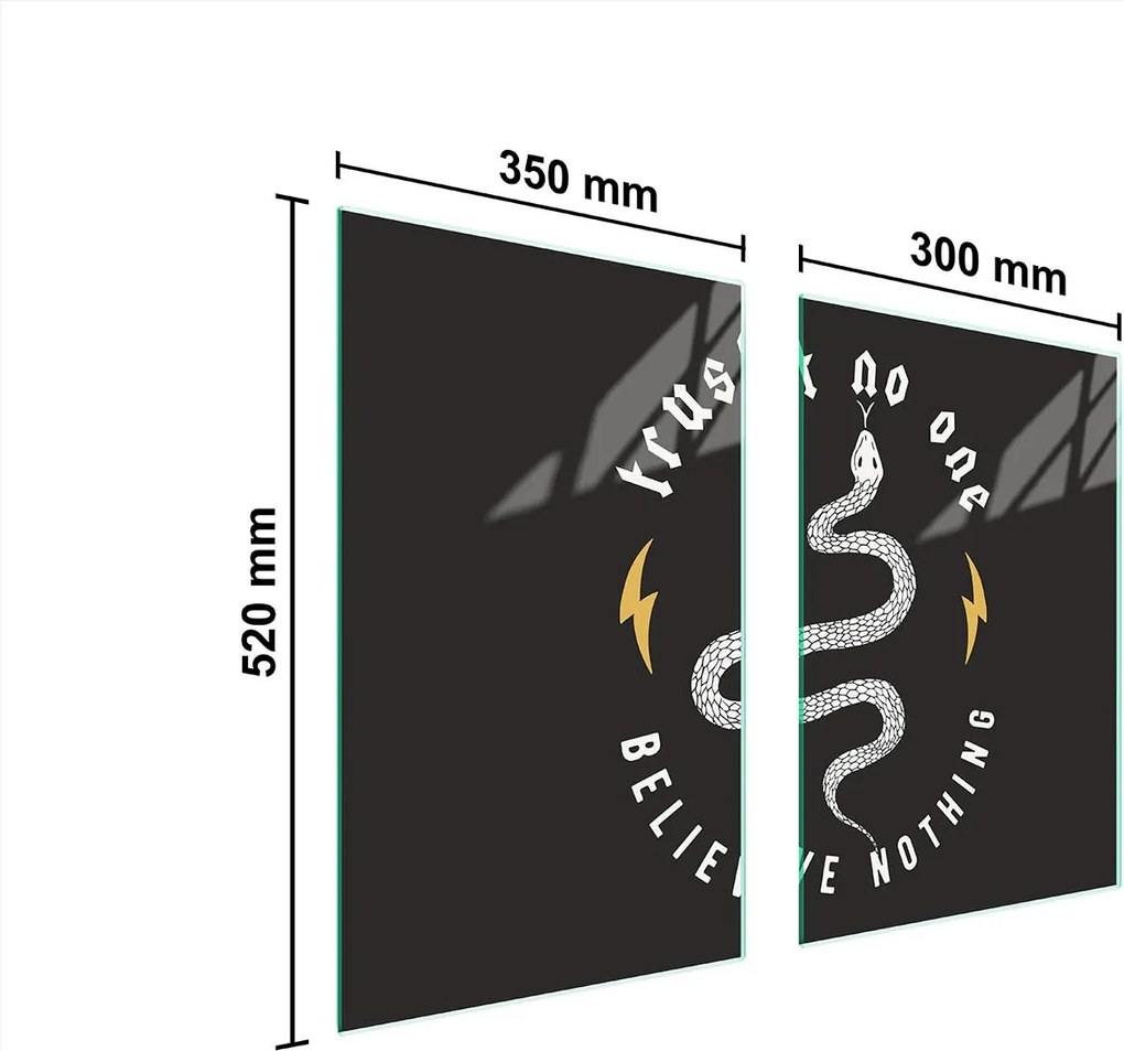 Skleněná Ochranná Deska Do Kuchyně 65x52 Černá