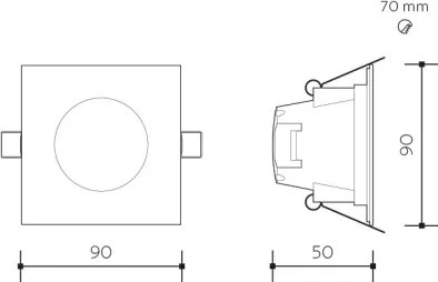 LED podhledové svítidlo Panlux SPOTLIGHT IP65 SQUARE 4000K PN14300027