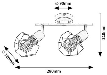Rabalux 71066 - Bodové svítidlo FRAN 2xE27/40W/230V černá