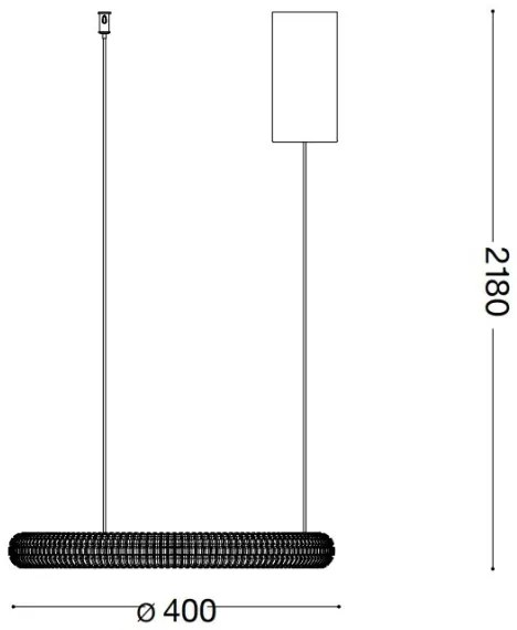 Ideal Lux - LED Lustr na lanku MIRACLE LED/25W/230V pr. 40 cm CRI 90 matný chrom