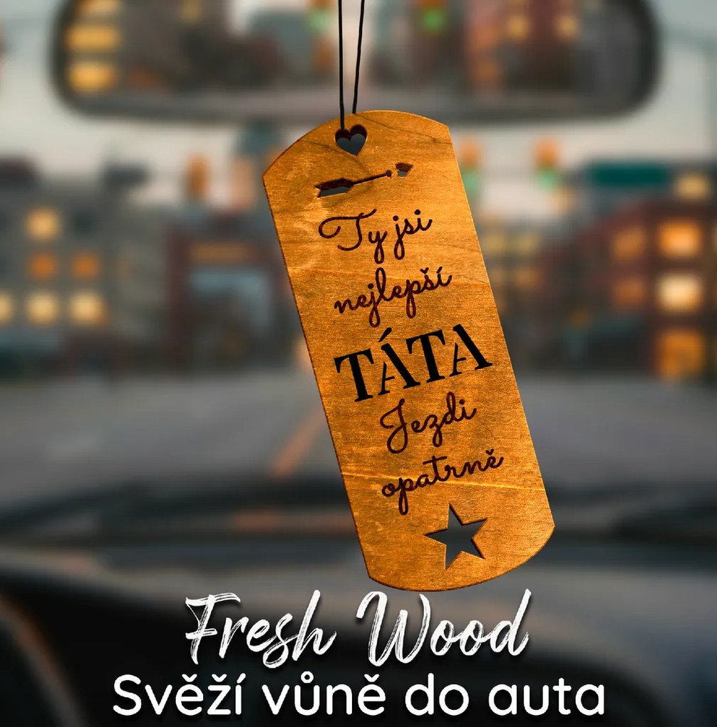 Ahome CZ Dřevěná vůně do auta –  Pro tatínky