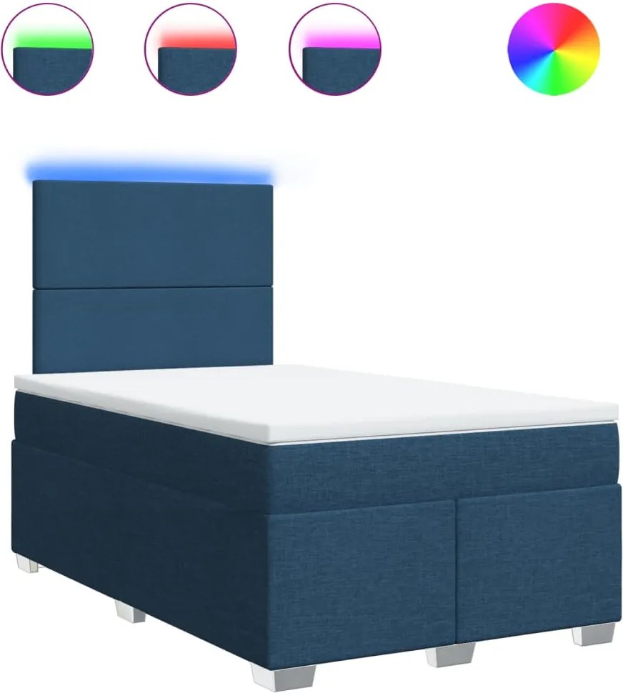 Box spring postel s matrací černá 120x190 cm textil 3292726