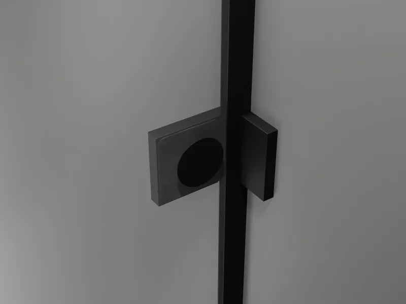 Mexen Lunar-F, skládací sprchový kout levý 100 x 80 cm, 8mm čiré sklo, černý profil, 836-100-080-70-00-L
