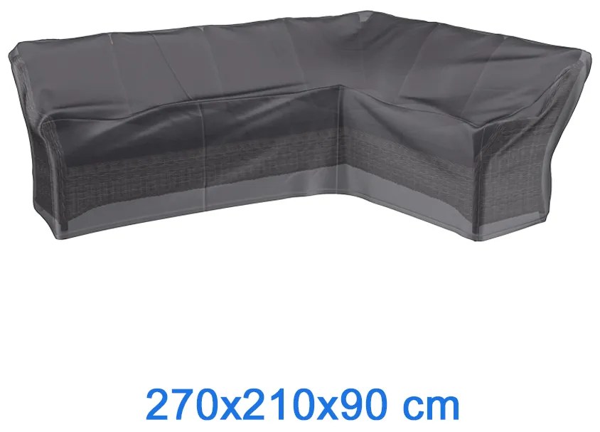 Obal na rohovou sedací soupravu ve tvaru L, vysoká opěrka, PRAVÁ 270x210x90 cm Aerocover