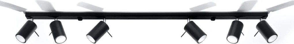 Sollux Lighting Stropní svítidlo RING 6L černé
