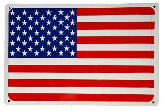 Plechová cedule vlajka USA 45cm x 30cm